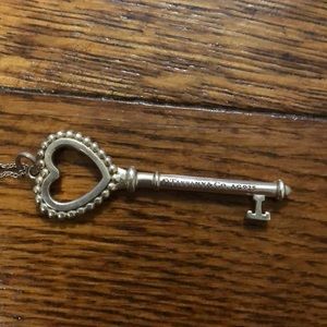Tiffany & Co. | Jewelry | Tiffanys Beaded Heart Key Pendant | Poshmark